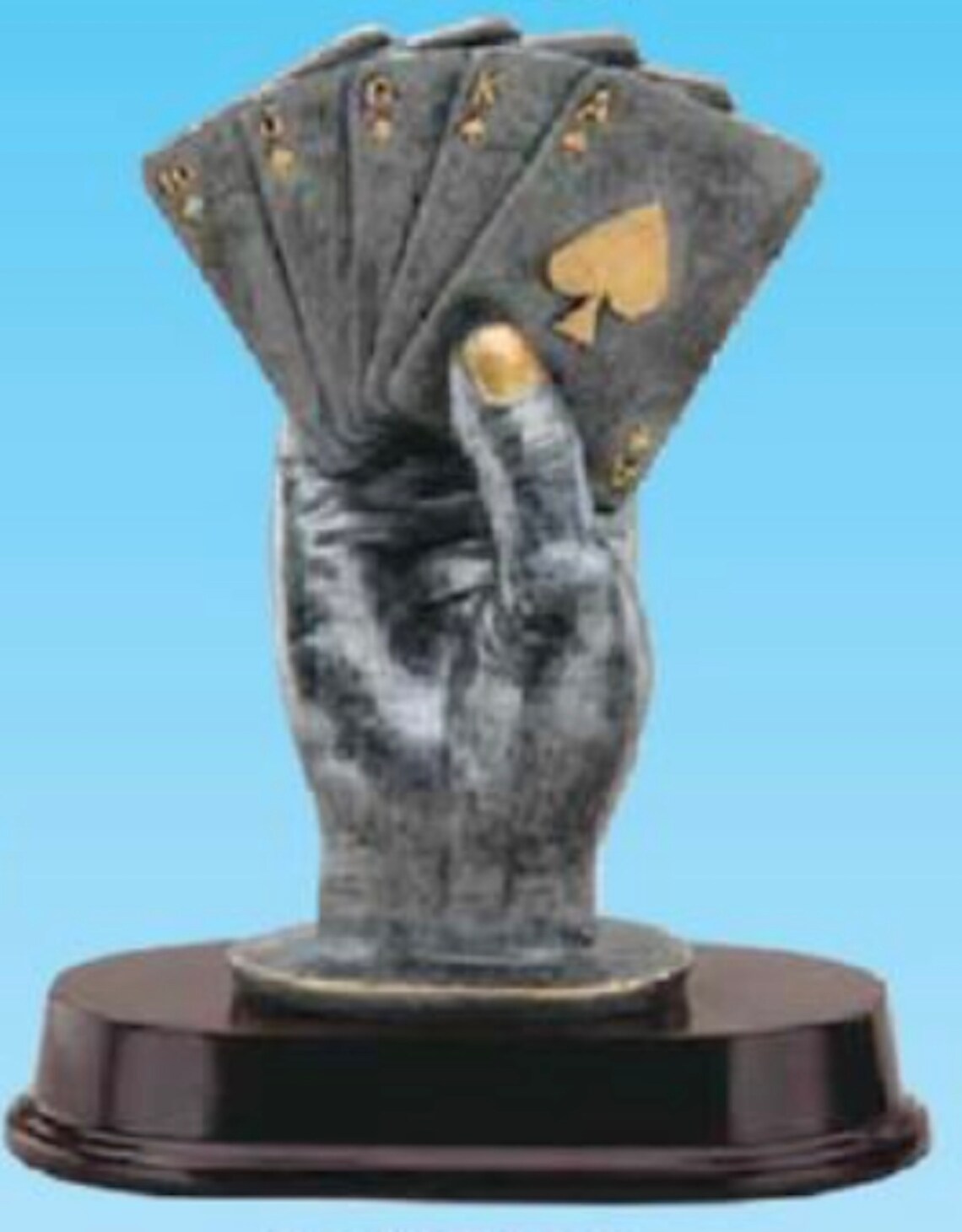 Poker Hand Poker Tournament LARGE Resin Sculpture Award | Etsy
