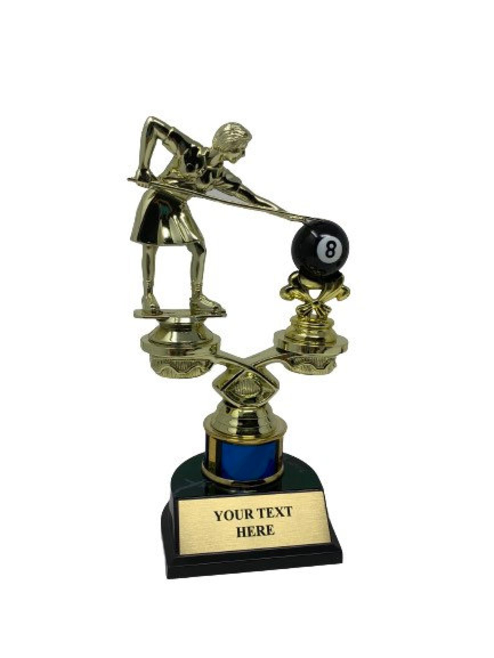 Billiard Player 8 BALL Trophy Award 8.5 Tall Pool Table - Etsy