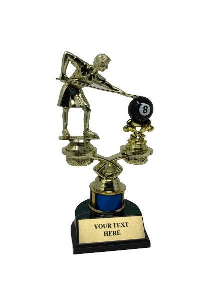 Billiard Player 8 BALL Trophy Award 8.5 Tall Pool Table - Etsy