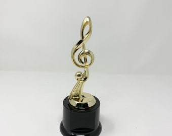 Music Note Trophy With 3 Lines of Custom Text 5 Tall - Etsy