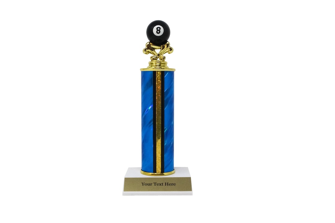 Billiard 8 BALL Trophy Award 10" Tall Pool Table Tournament Trophies ...