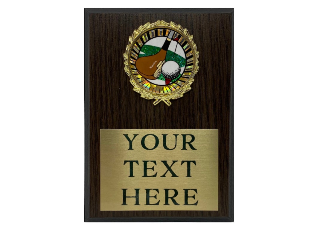 Customized Golf Plaques - 5x7 Customized Golf Trophy Plaque Award - Etsy