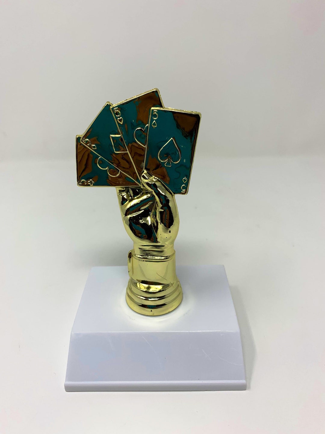 Texas Hold'em Poker Trophy Trophies Tournament Cards Hold'em Awards ...