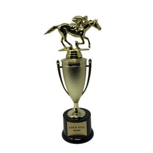 Trophy, Kentucky Derby- Race Horse Trophy- Jockey - Horse Figure ...