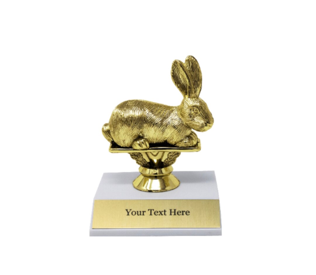 Rabbit Award Trophy Free Customization 5 Tall Bunny - Etsy