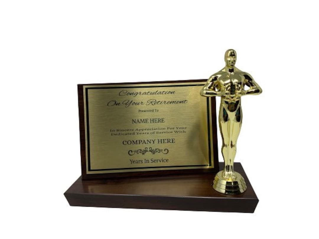 Plaque Customized Retirement Freestanding 8x7x4 Plaque, Plate is 7x5 ...