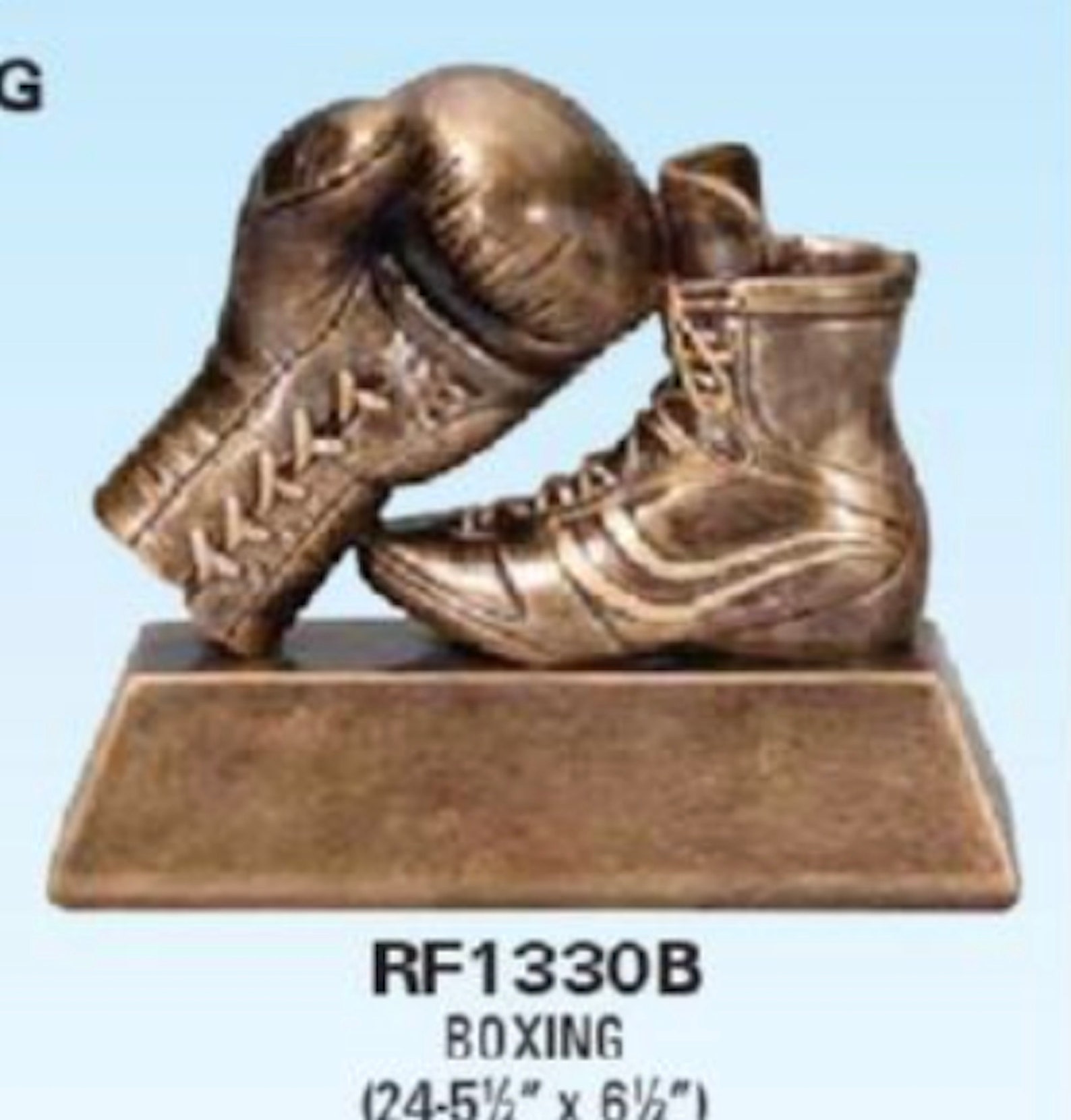 Boxer, Boxing Gloves, Boxing Shoes Award Trophy Golden Resin Sculpture ...