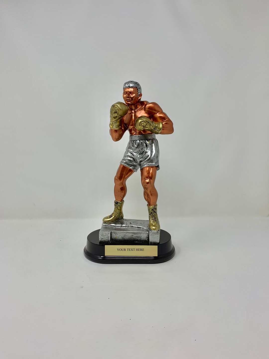 Boxer, Boxing Award Trophy Large Size 12 1/2" Tall Colorized Resin ...