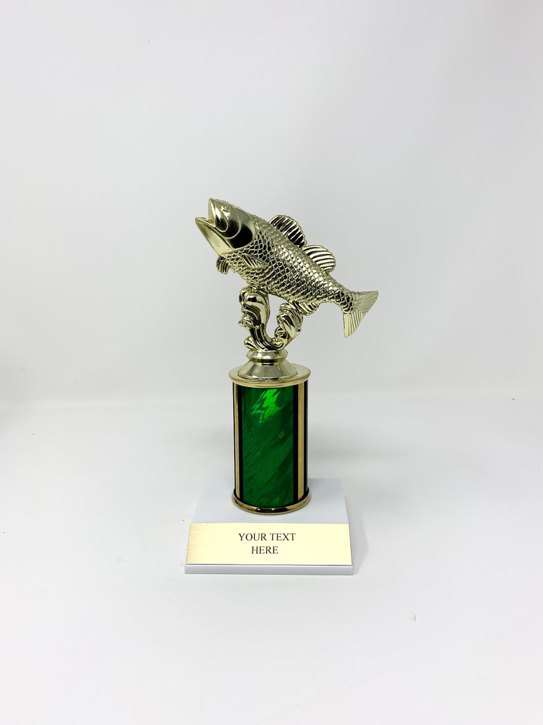 Bass Fishing 8" Award Trophy Free Customization - Etsy