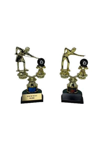 Billiard Player 8 BALL Trophy Award 8.5 Tall Pool Table - Etsy