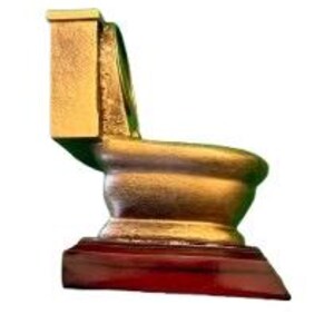 Trophy, Gold Toilet Bowl Loser Trophy Potty Training Award Last Place ...