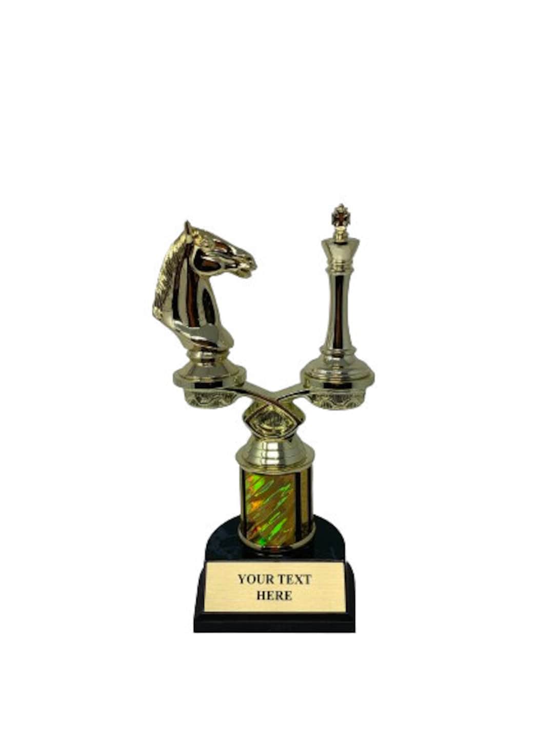 Chess Club Award Trophy, 9" Tall, King Chess, Knight Chess, Double ...