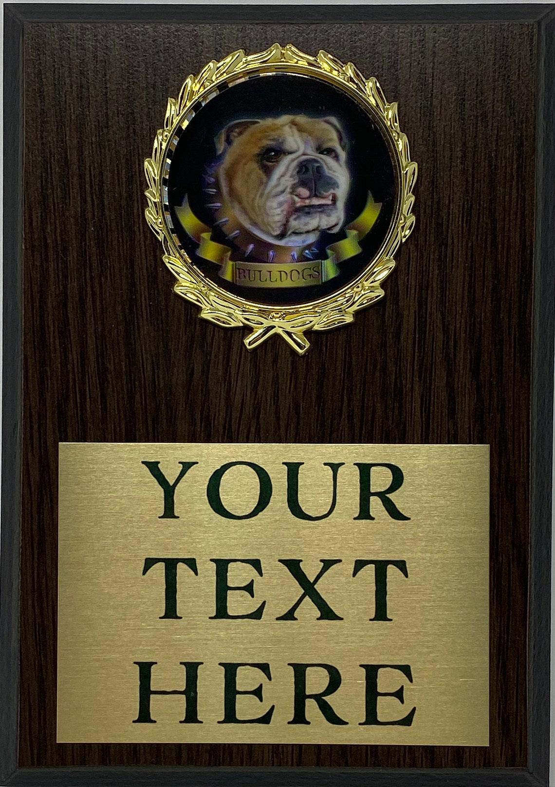 Customized Bulldog Plaques - 5x7 Customized Bulldog Trophy Plaque Award ...