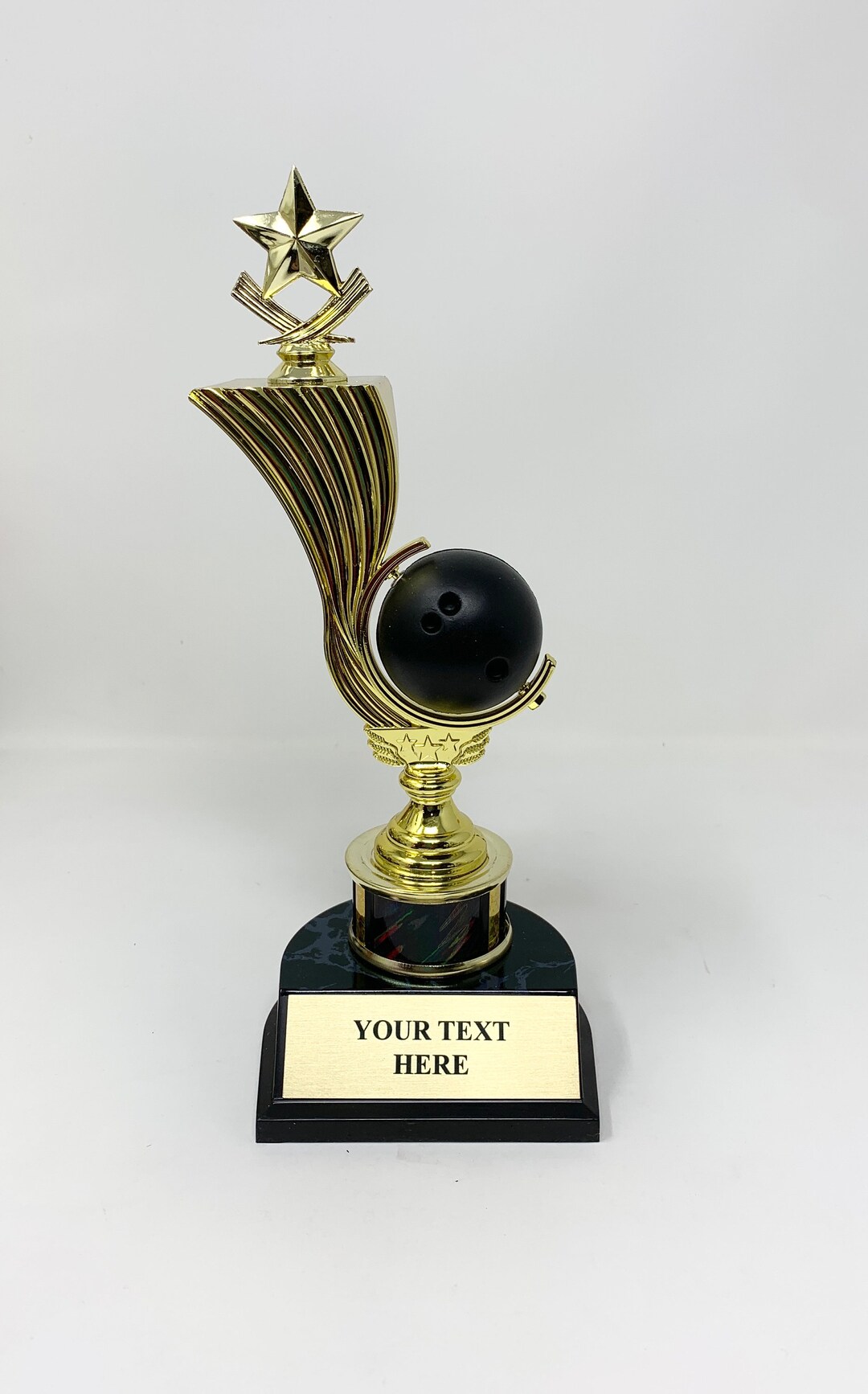 Bowling Award Trophy, Bowling Tournament 9.5" Tall With Soft Spinning ...