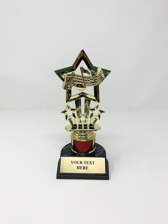 Trophy Music Note Stars Trophy With up to 3 Lines of Custom - Etsy