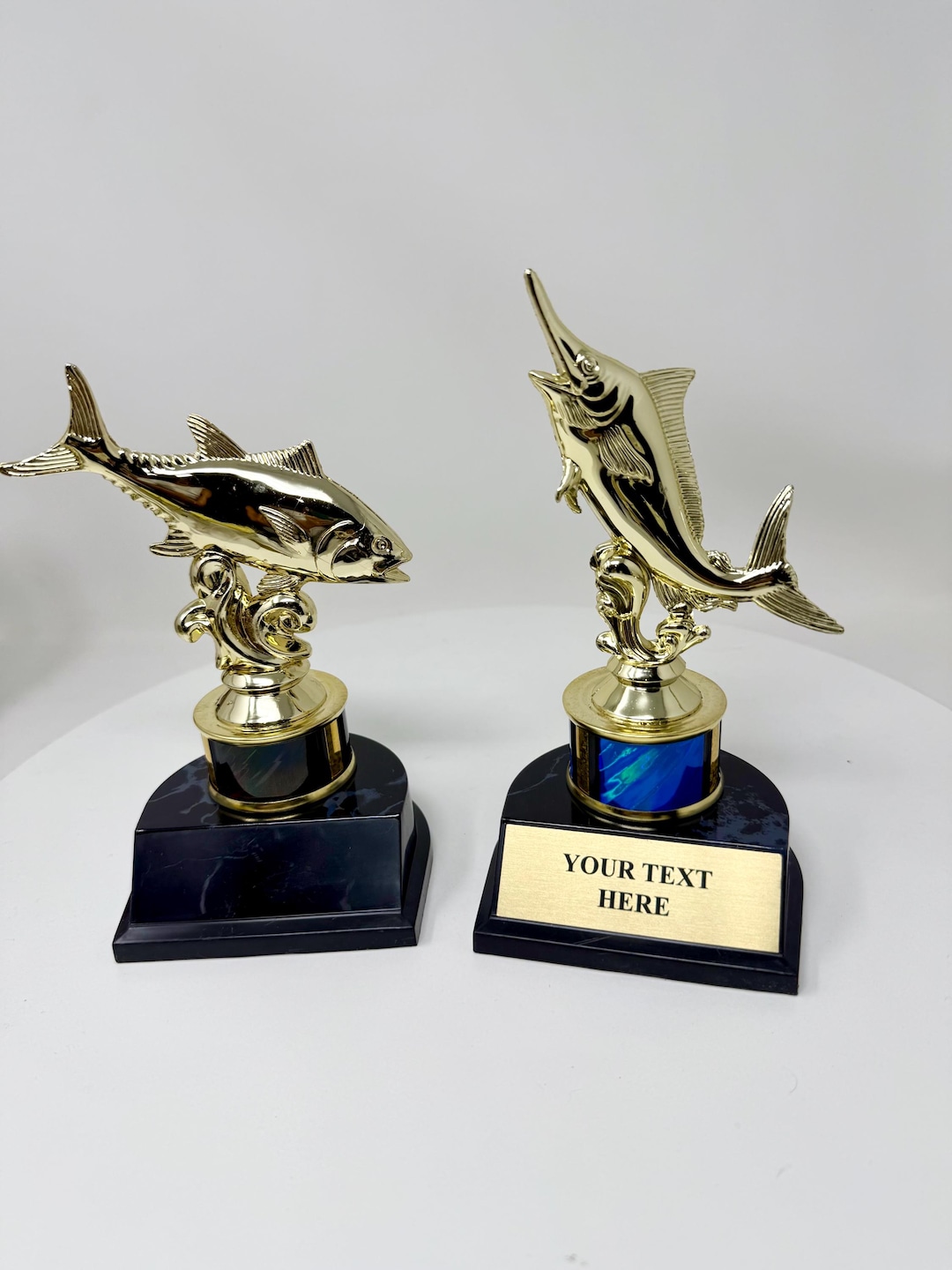 Trophy Fish Tuna 6.5”, Trophy Marlin 7.5” Fishing Tournament Trophy ...