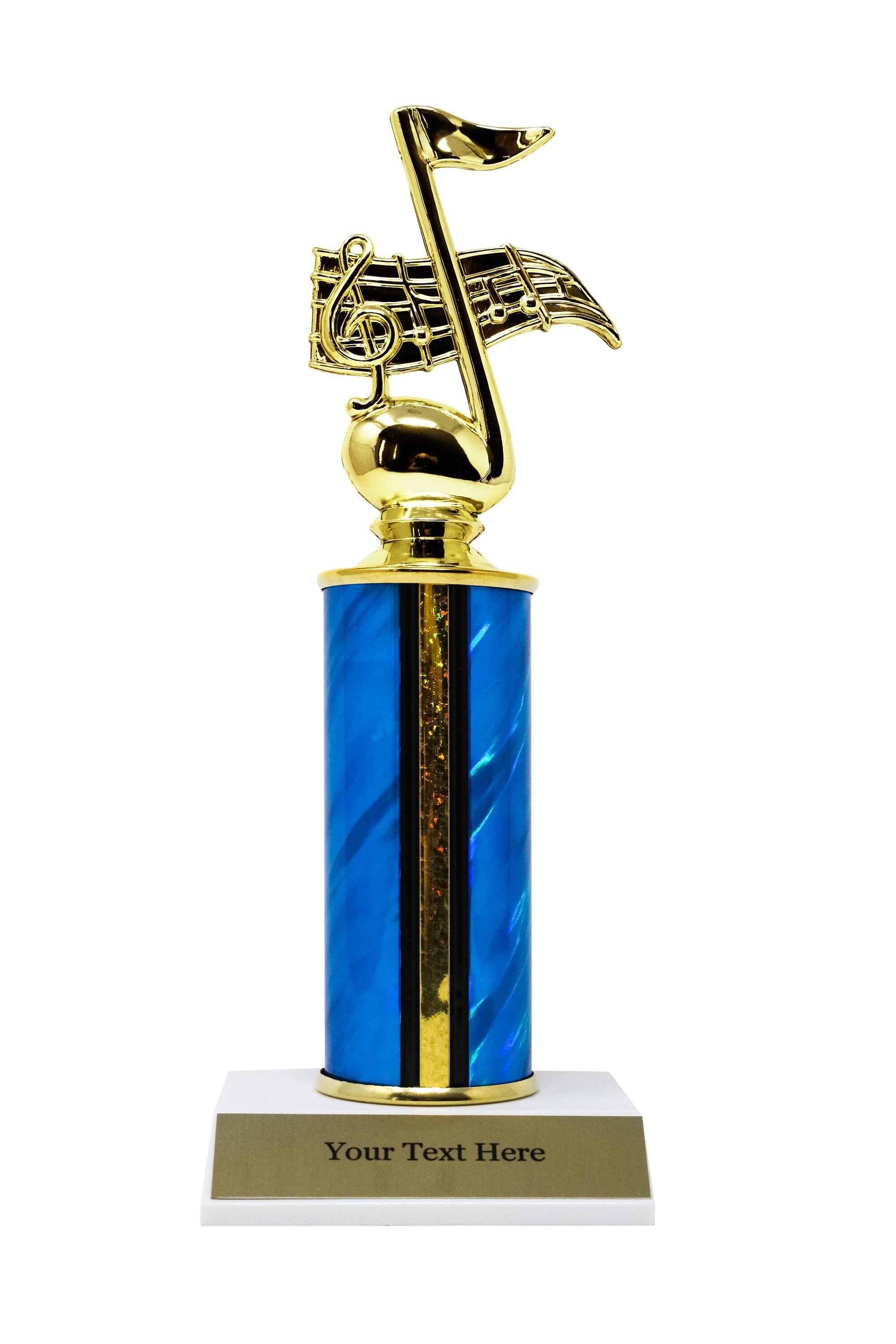 Music Note Trophy With 3 Lines of Custom Text 9 Tall - Etsy