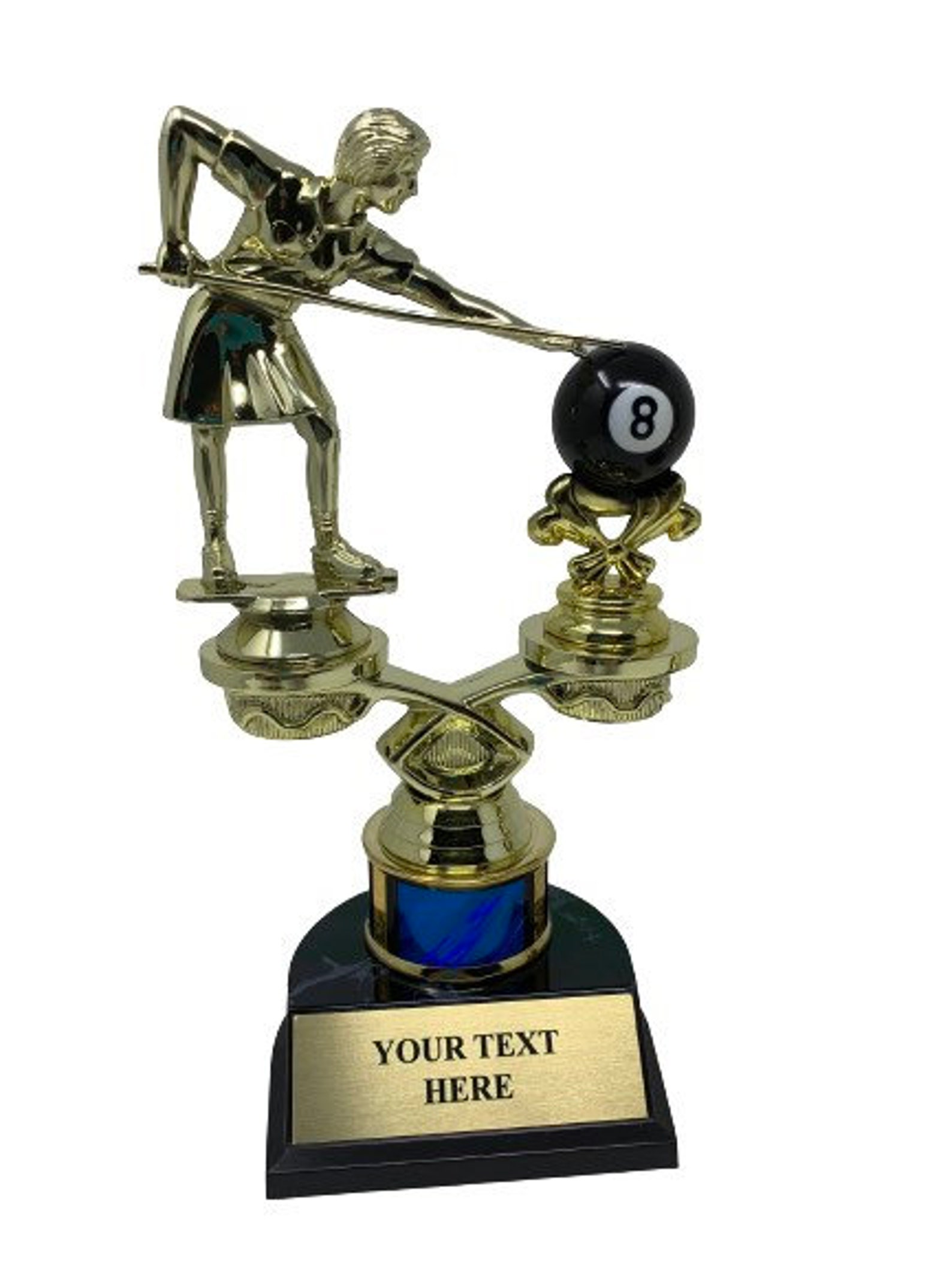 Billiard Player 8 BALL Trophy Award 8.5 Tall Pool Table - Etsy