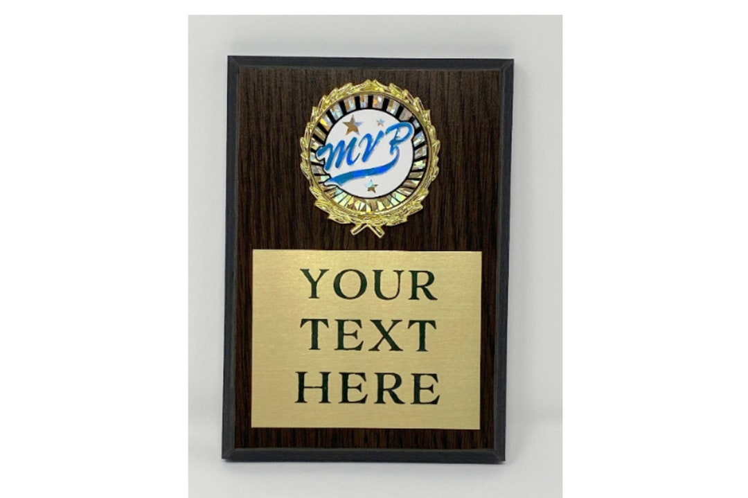 Customized MVP Plaques - 5x7 Most Valuable Player Trophy Plaque Award ...