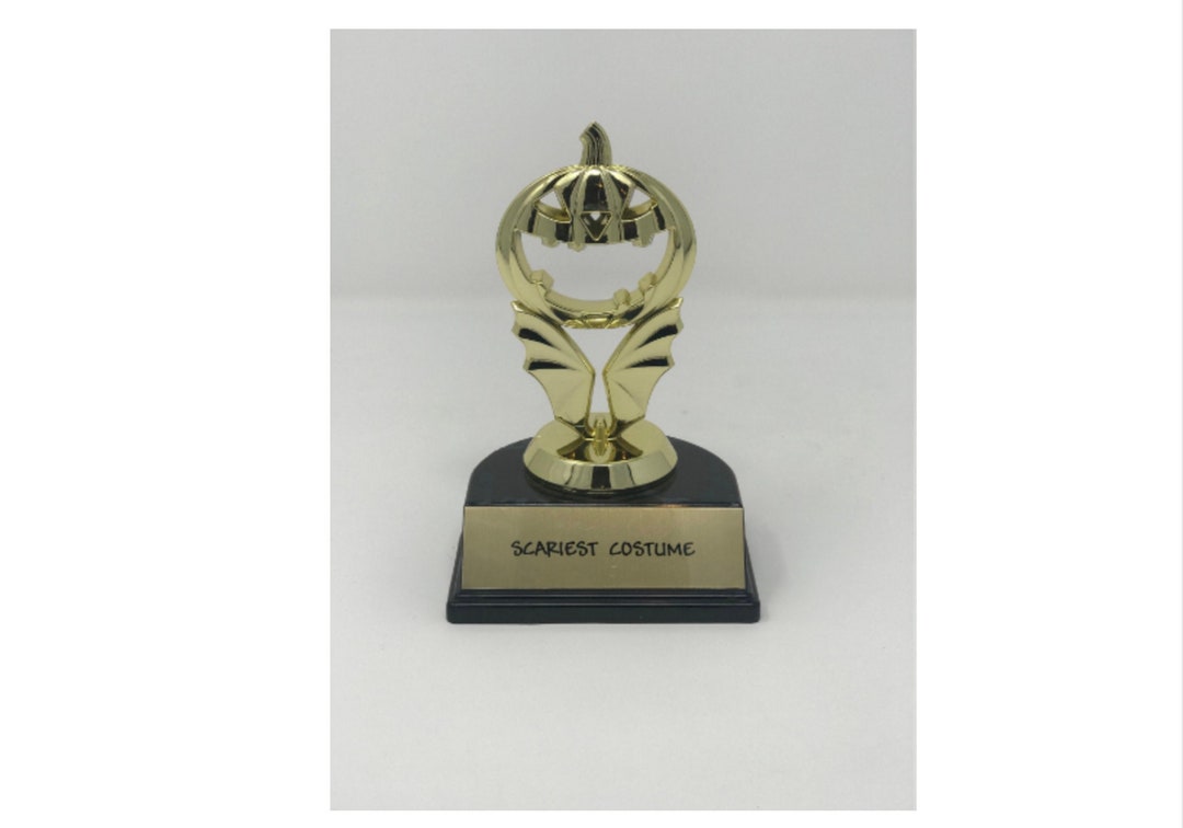 Scariest Costume Halloween Trophy Costume Party Pumpkin Trophies - Etsy