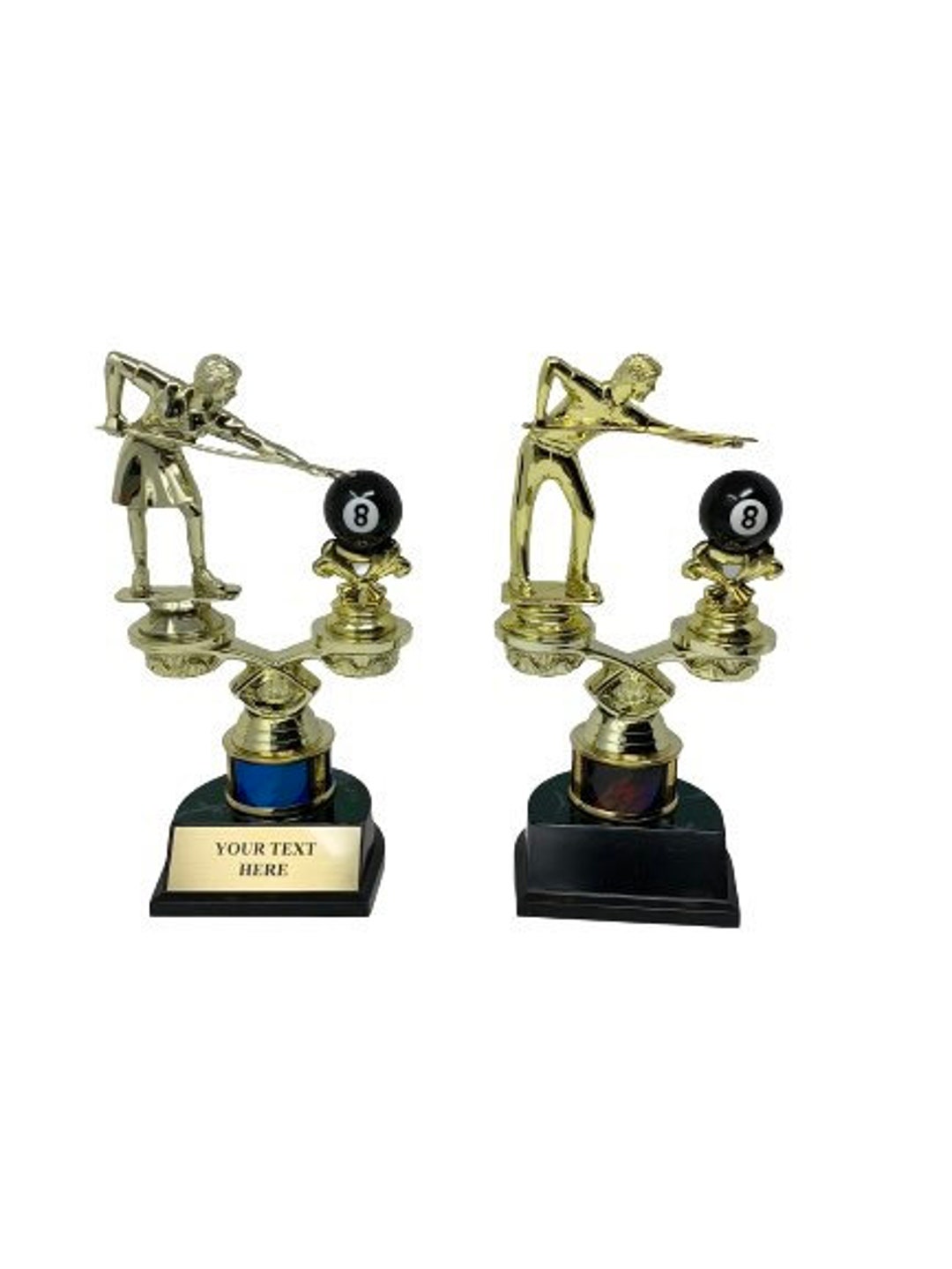 Billiard Player 8 BALL Trophy Award 8.5" Tall Pool Table Tournament ...