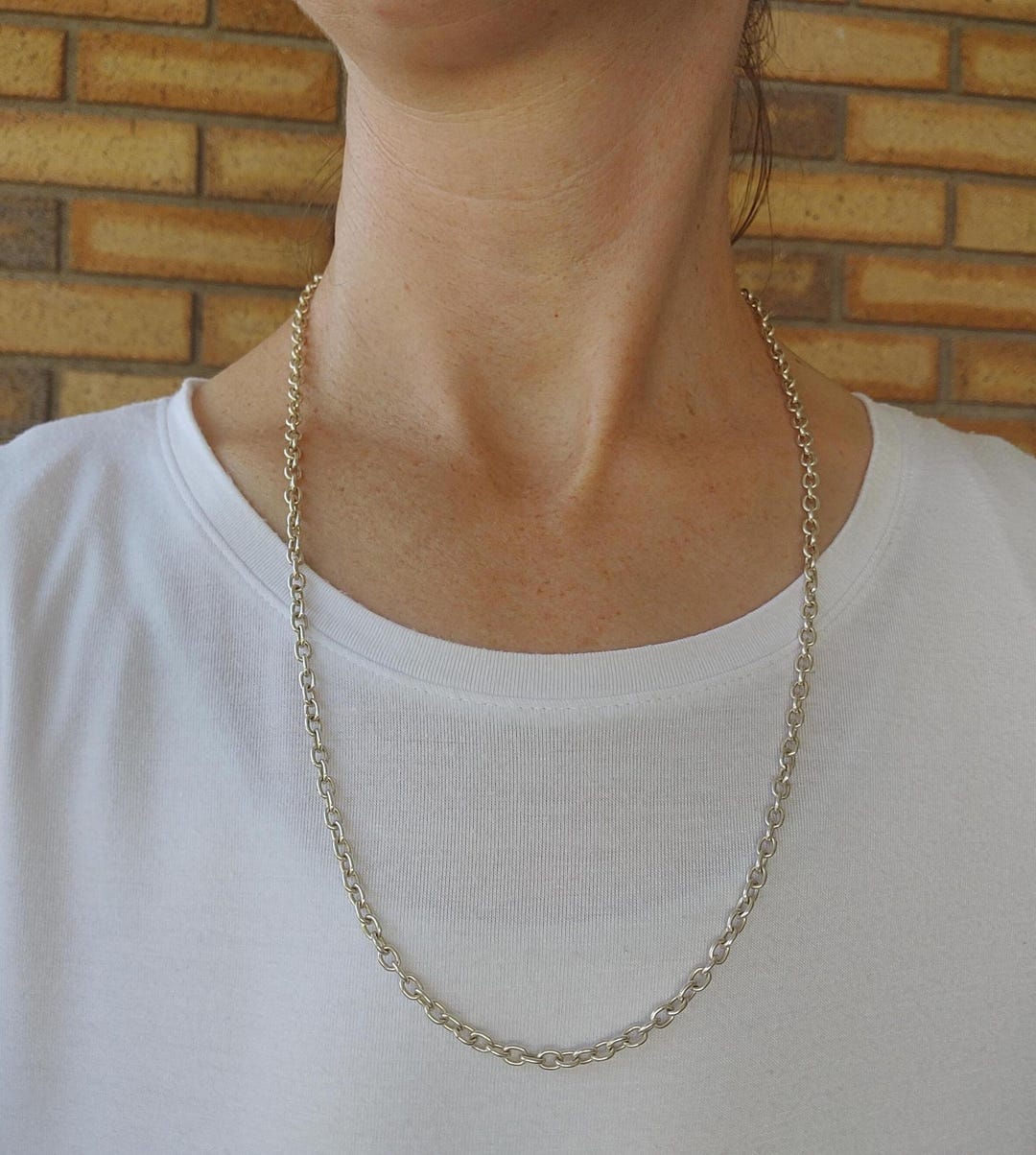 24 Inch Silver Chain Necklace - Etsy
