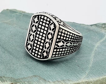 Cappadocia Handmade 925k Oxidized Sterling Silver Statement Ring ...