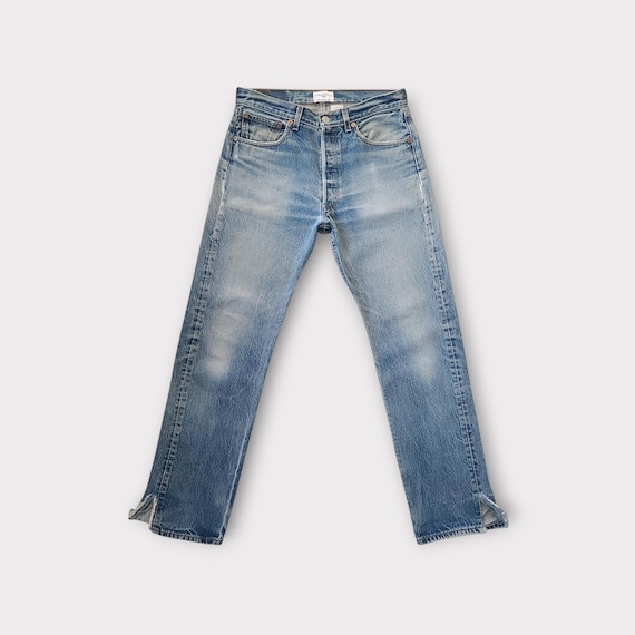 Size 30 31 Vintage Levi s 501 Button Fly Jeans Tag Size 33x36 in Faded Medium Blue Etsy