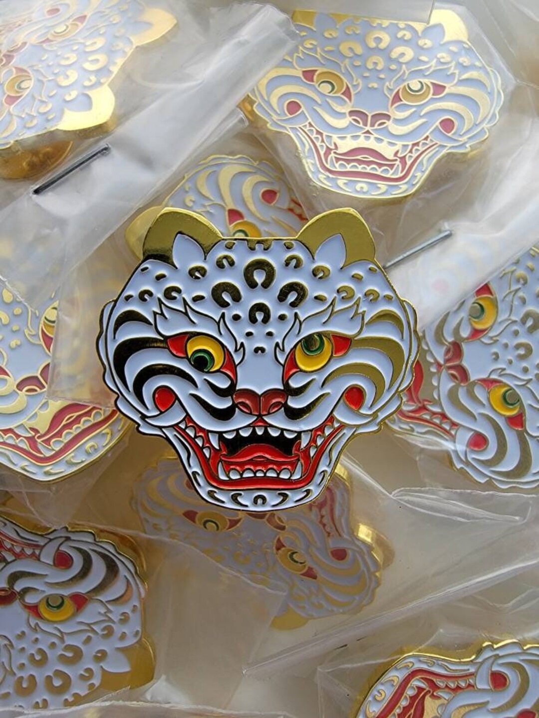 Korean Tiger Soft Enamel Pin - Etsy