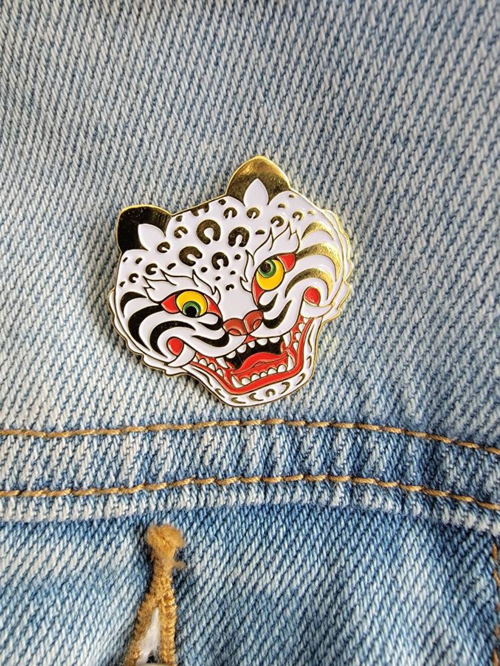 Korean Tiger Soft Enamel Pin - Etsy