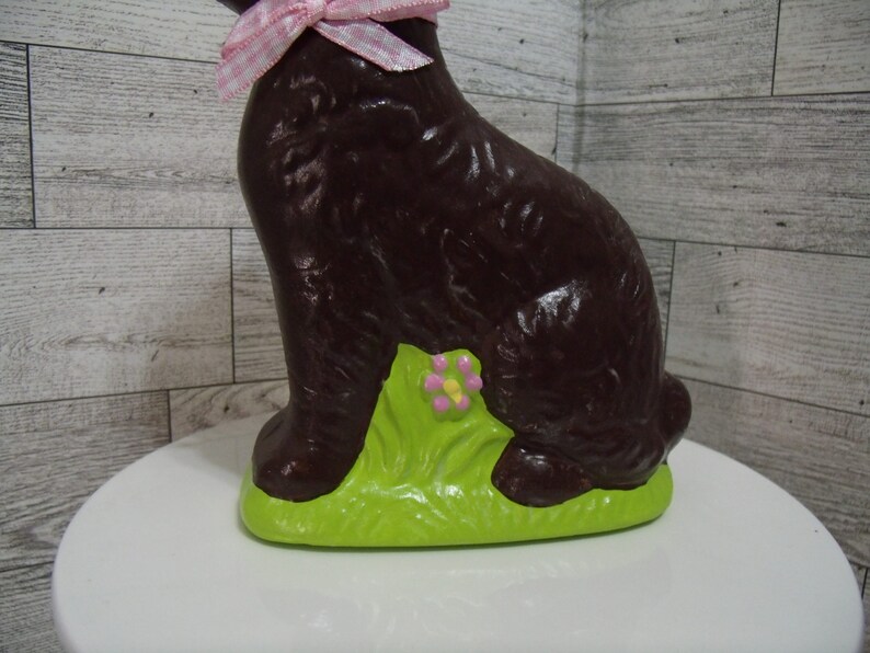 Fake Easter Chocolate Bunnies/rabbits/dark or White Chocolate/chalkware ...