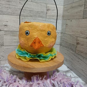 Primitive Easter Chick Bucket/farmhouse/spring/vintage Style/paper ...