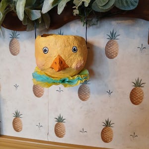 Primitive Easter Chick Bucket/farmhouse/spring/vintage Style/paper ...