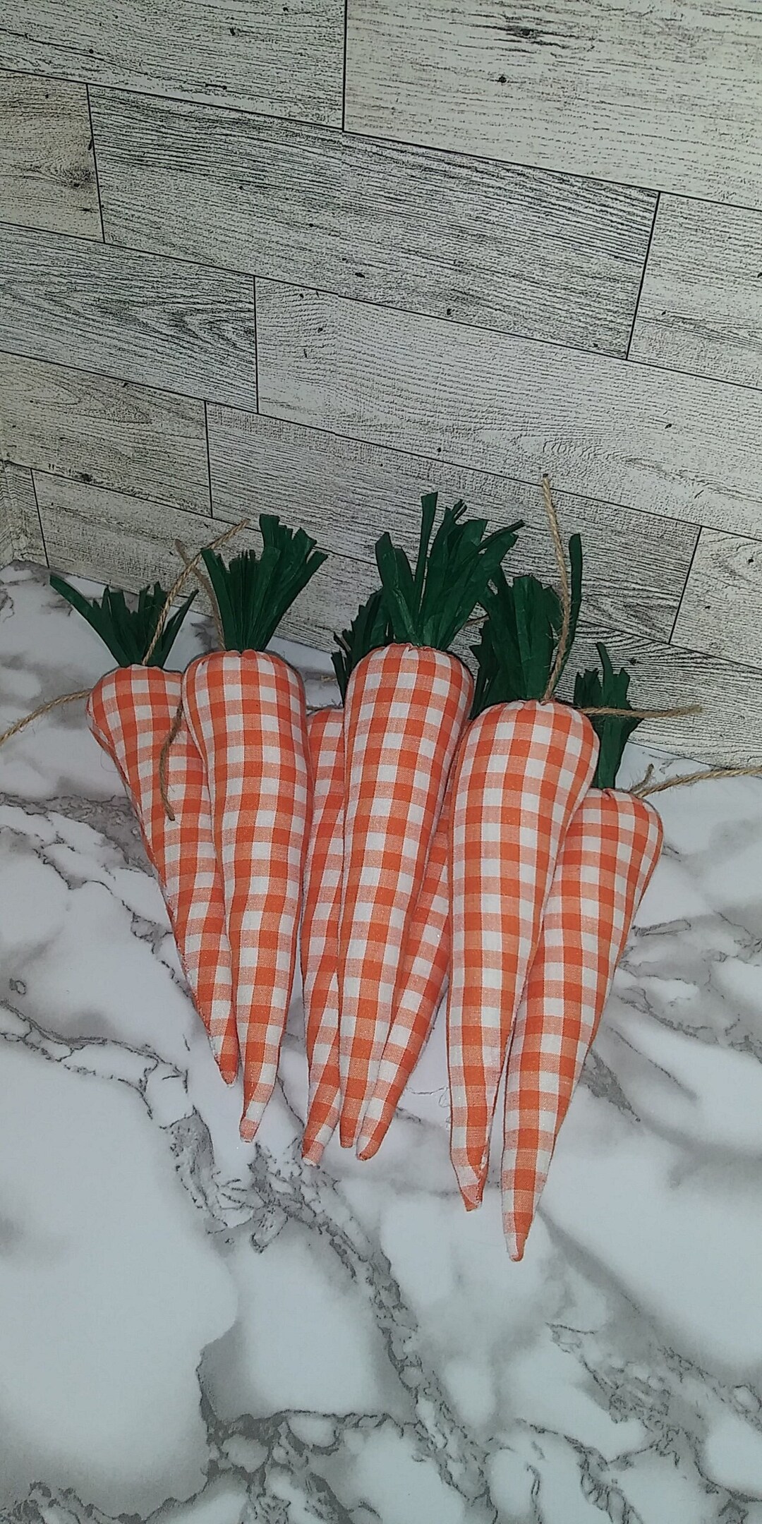 Primitive Farmhouse Buffalo Check Orange Easter Carrots/green Raffia ...