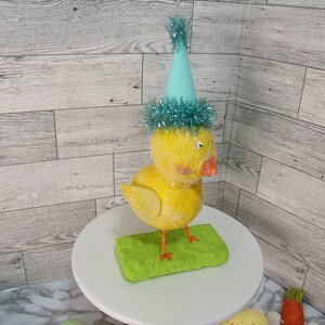 Primitive Farmhouse Paper Mache Easter Chick/handmade/spring Decor/peep ...