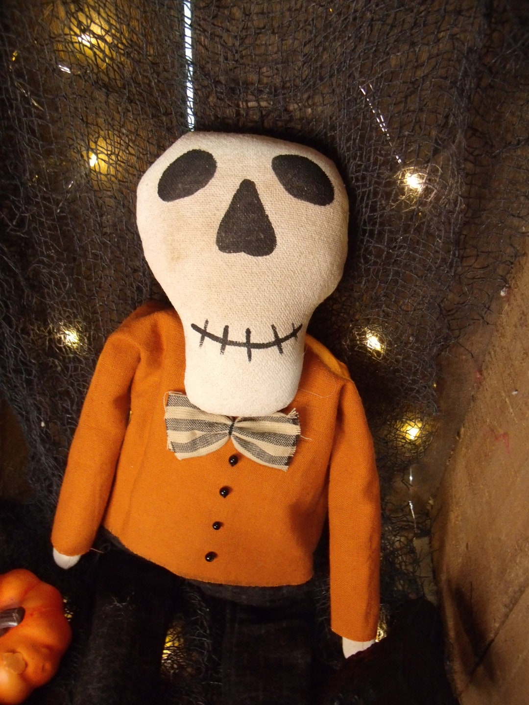 Primitive Halloween Skeleton Doll/norman/skull/ghoul/fall/farmhouse ...