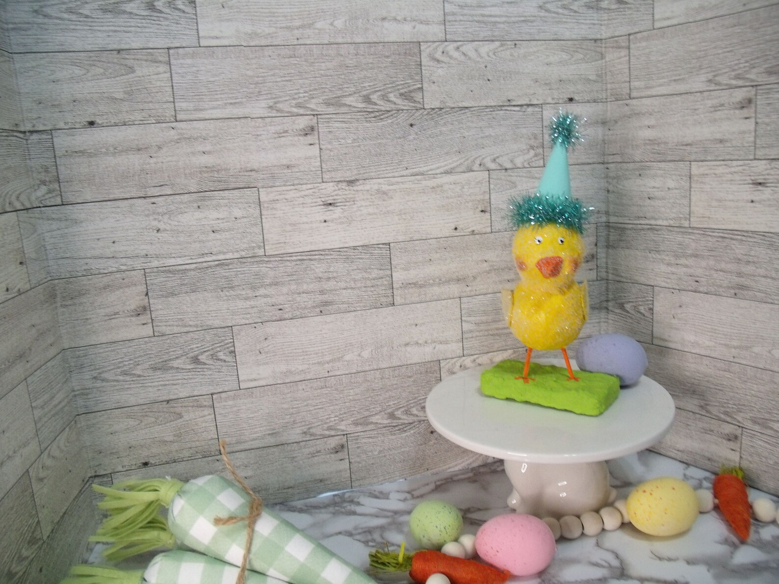Primitive Farmhouse Paper Mache Easter Chick/handmade/spring Decor/peep ...