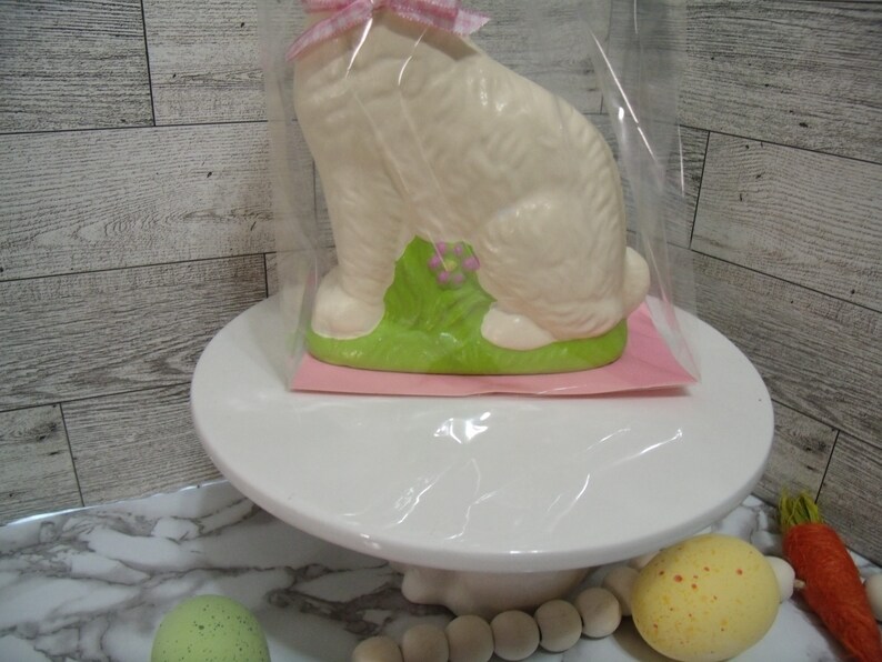 Fake Easter Chocolate Bunnies/rabbits/dark or White Chocolate/chalkware ...
