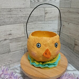 Primitive Easter Chick Bucket/farmhouse/spring/vintage Style/paper ...