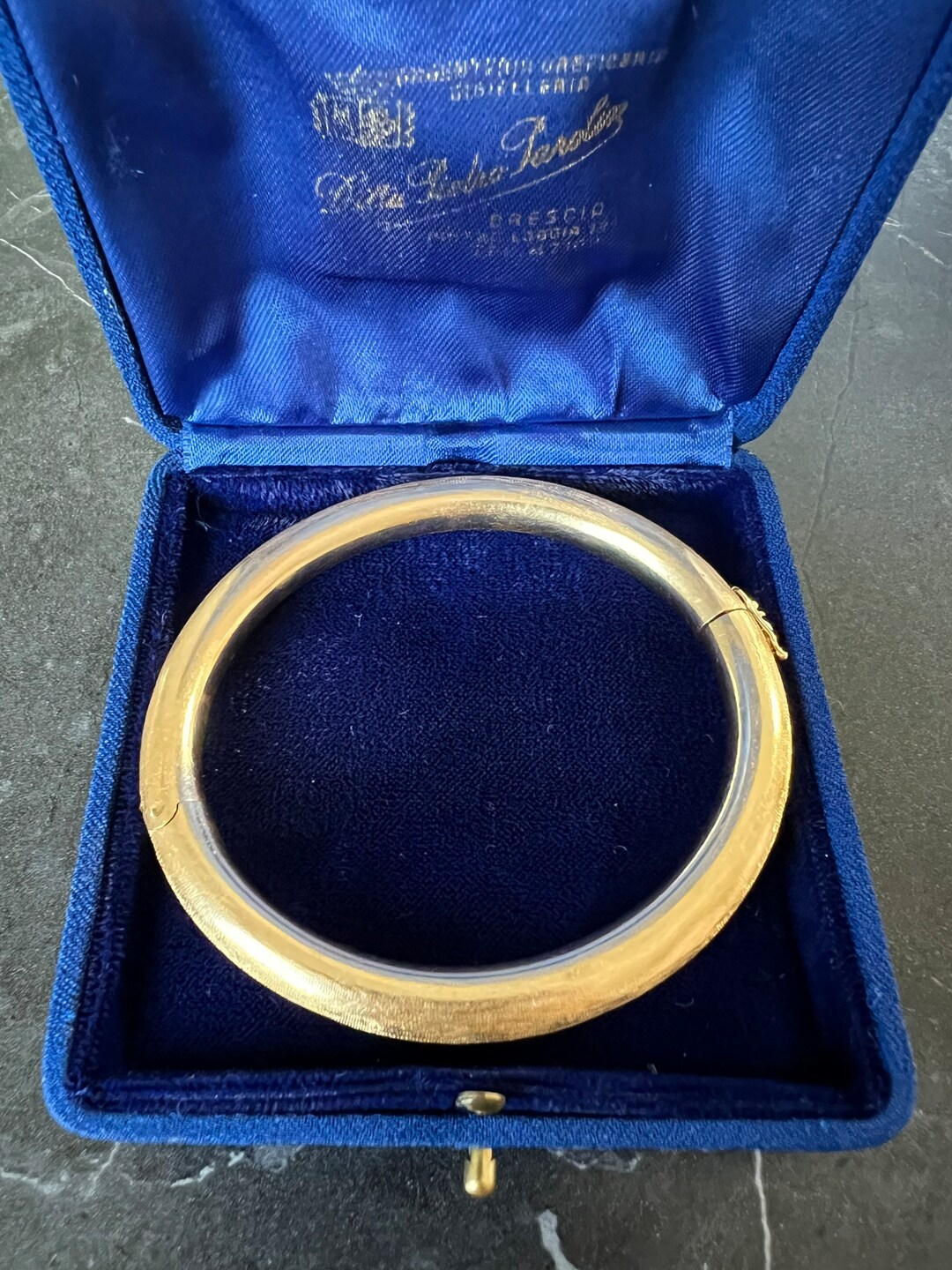 New Item 18k Gold Italian Bangle Bracelet - Etsy