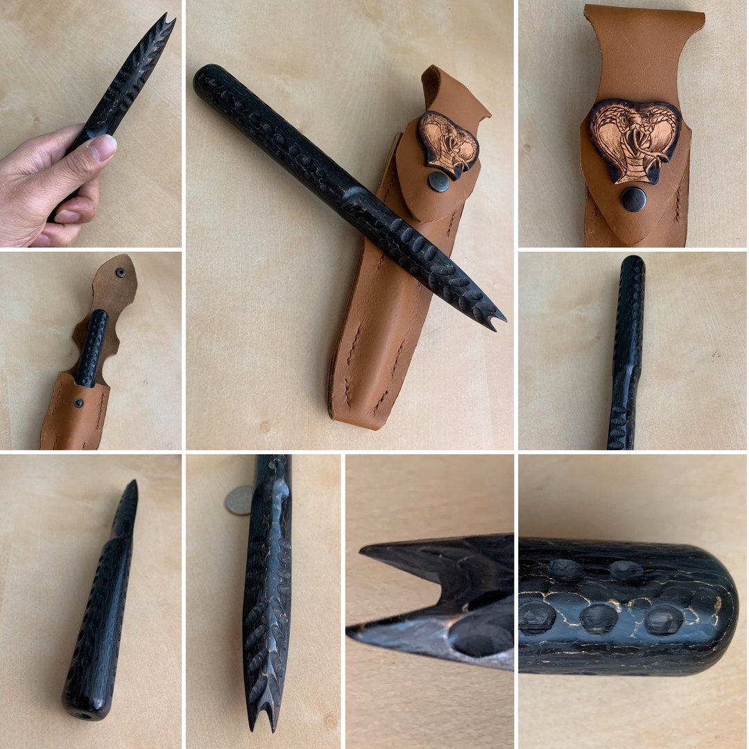 Cobra King Carbon Fiber Dagger With Napa Leather Sheath - Etsy