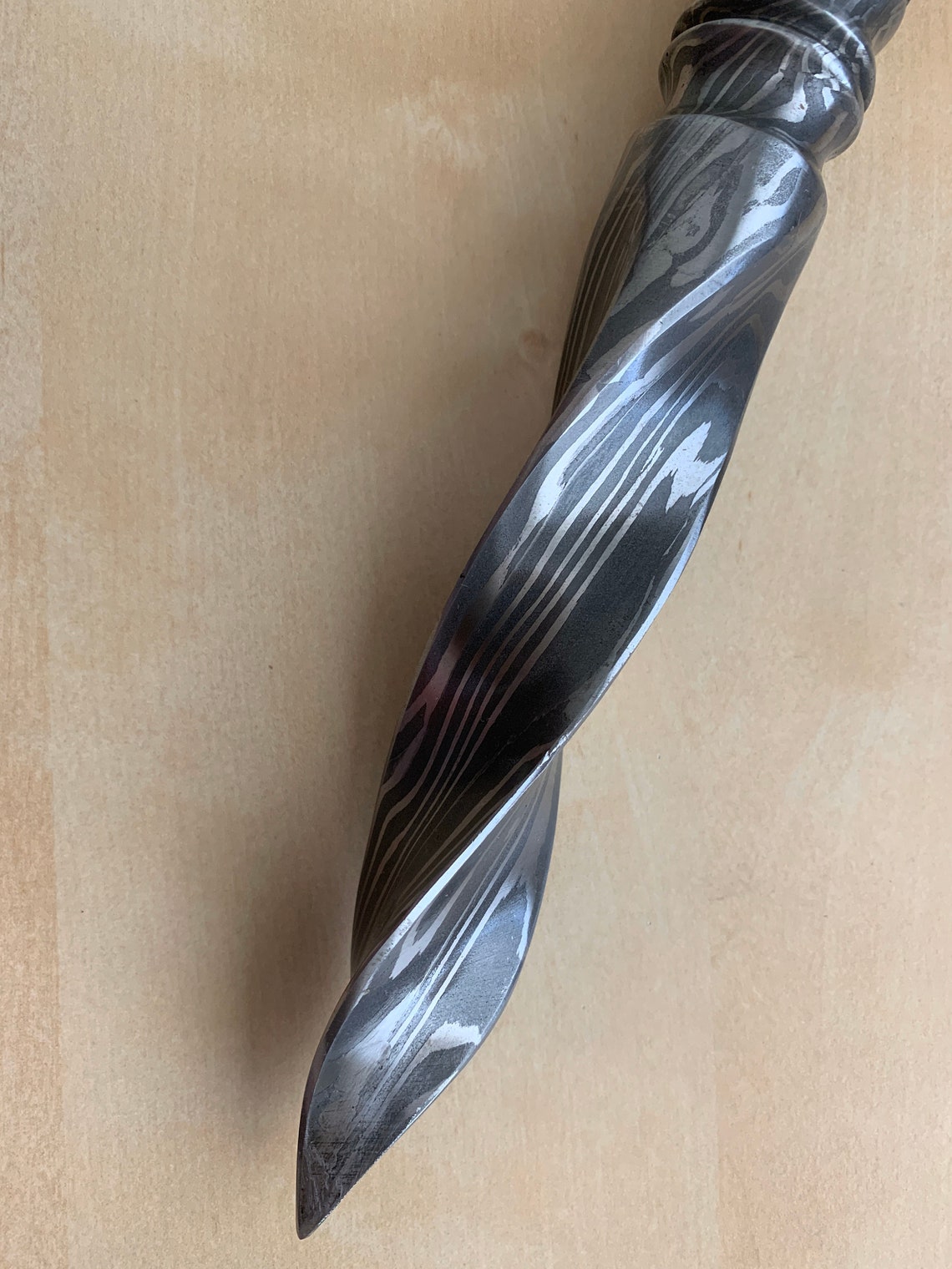 Twisted Damascus Steel Dagger - Etsy