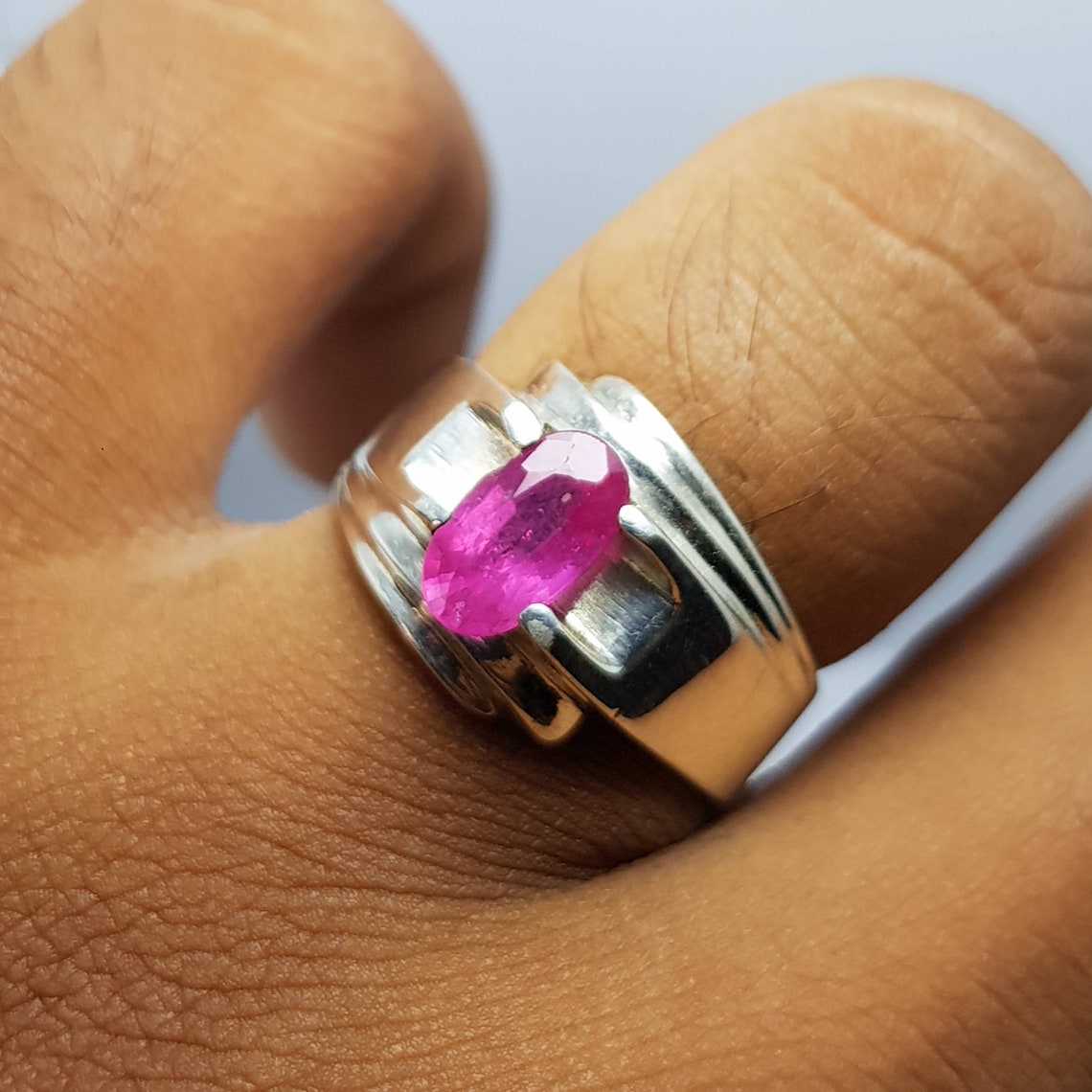 Natural Unheated Untreated Ruby Ring Burmese Ruby Pinkish Red - Etsy