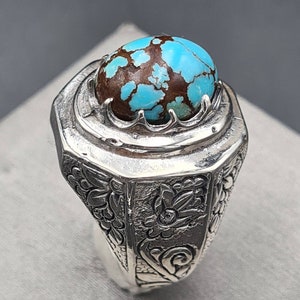 Big Oval Shape Feroza Ring Sabza Ring Dark Feroza Ring Mens Shajri ...