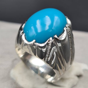 Beautiful Super Clean Blue Dark Feroza Ring Dark Deep Beautiful Color ...