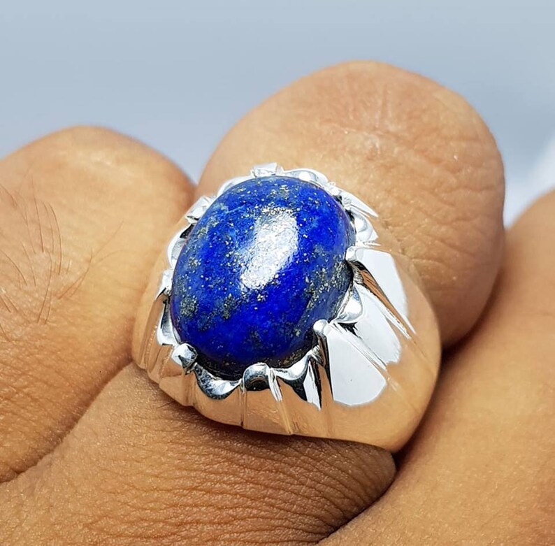 Lapis Lazuli Ring Lapis Men Blue Stone Ring* Lapis Lazuli Men Ring ...