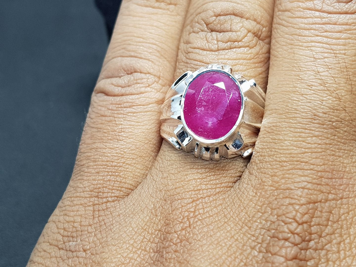 Real Big Ruby Ring Afghan Ruby Dark Blood Red Ruby Stone Ring - Etsy