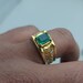 Mens Emerald Wedding Ring Top Quality Zambian Emerald Rings for Men and ...