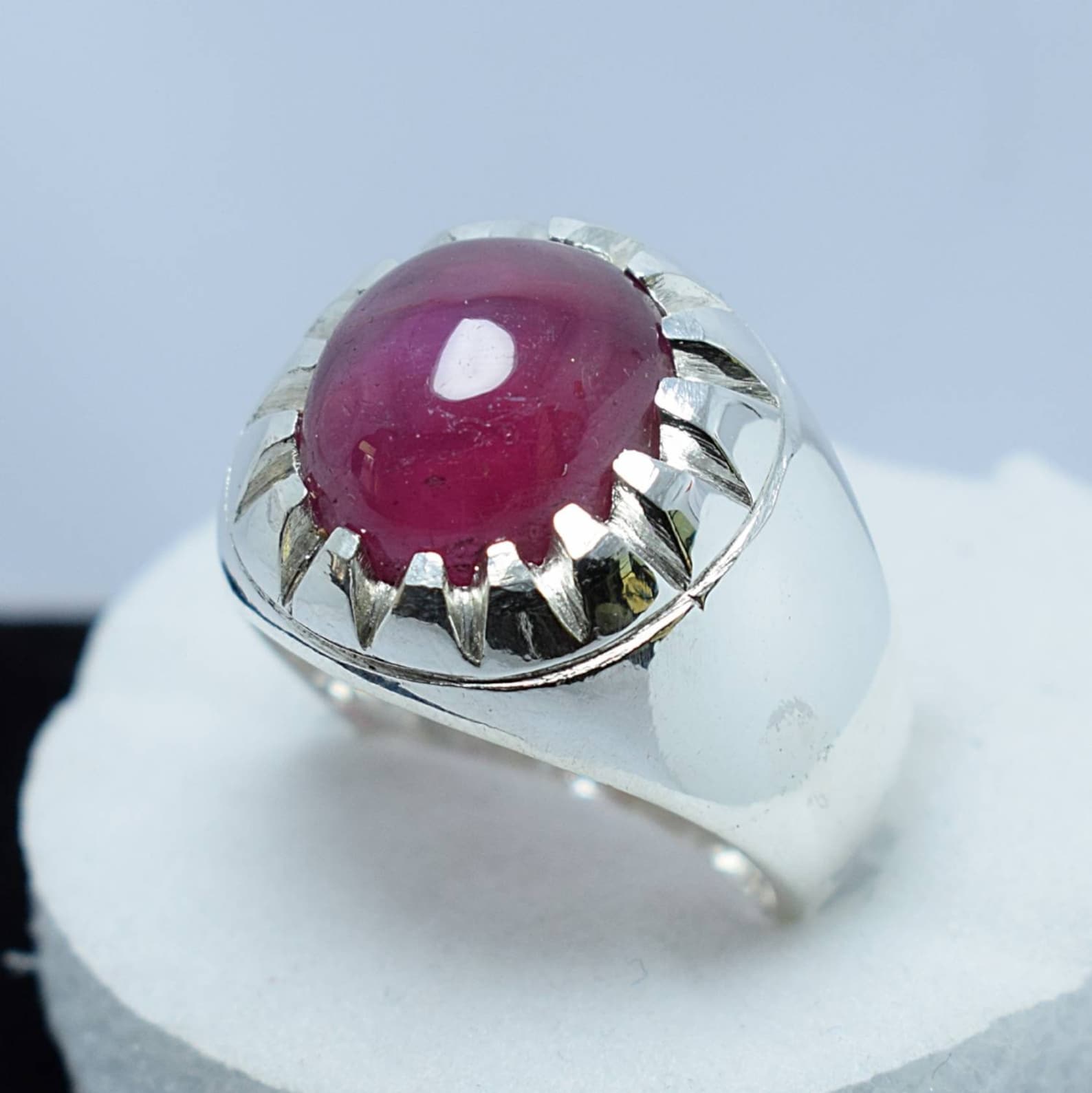 Real Big Ruby Ring Afghan Ruby Dark Blood Red Ruby Stone Ring - Etsy
