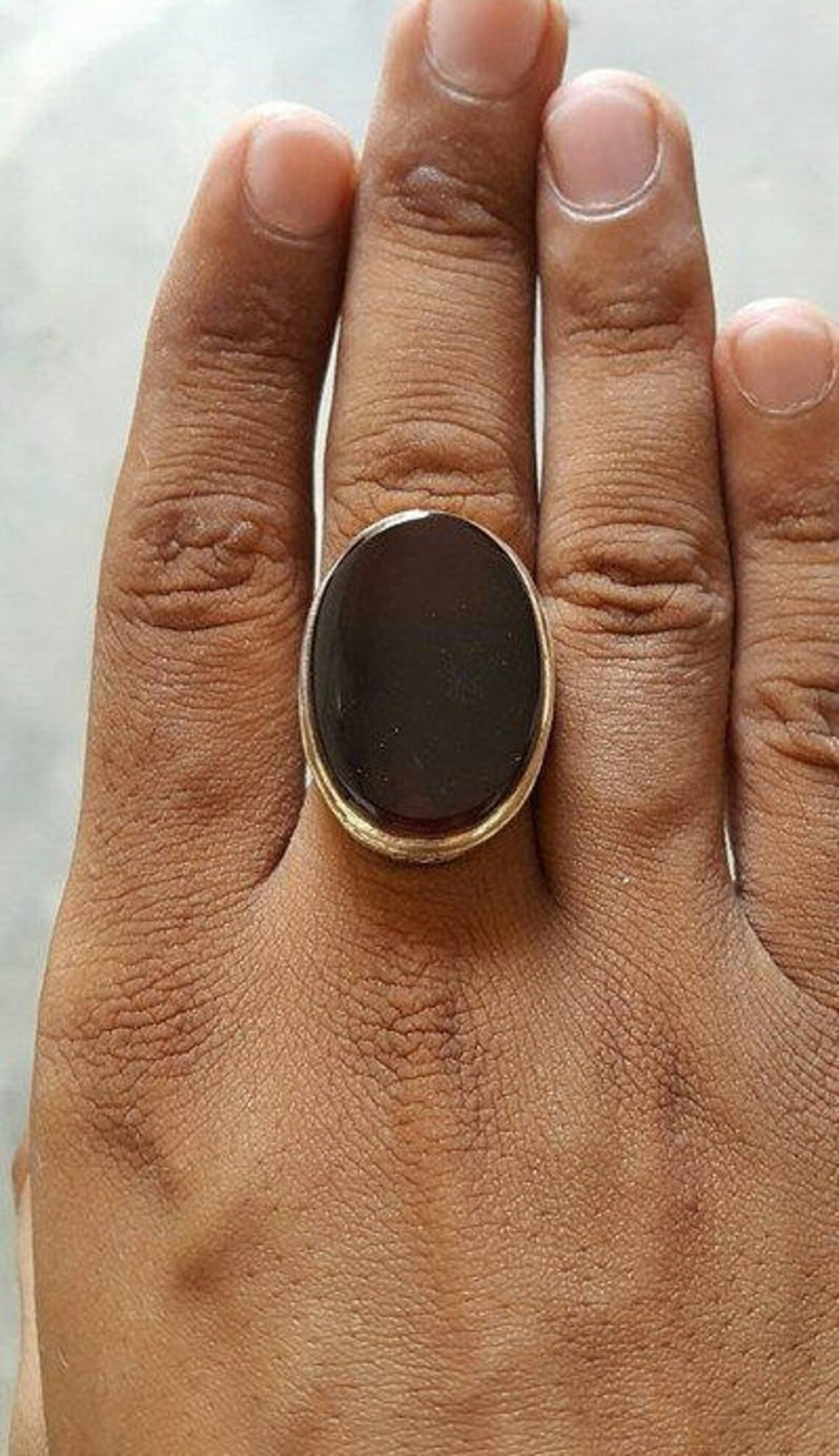 Yemeni Aqeeq Ring Shefat Al Abad Al Habshi Black Aqeeq Yemeni Kabadi ...
